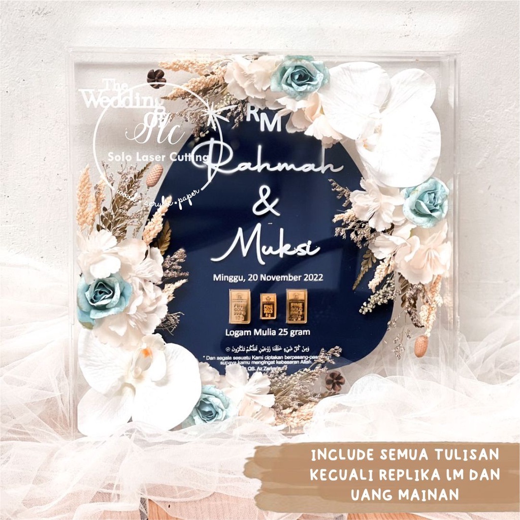 Jual MAHAR BOTANIQUE 25x25 MAHAR UNIK MAHAR PERNIKAHAN WEDDING HANDOVER ...