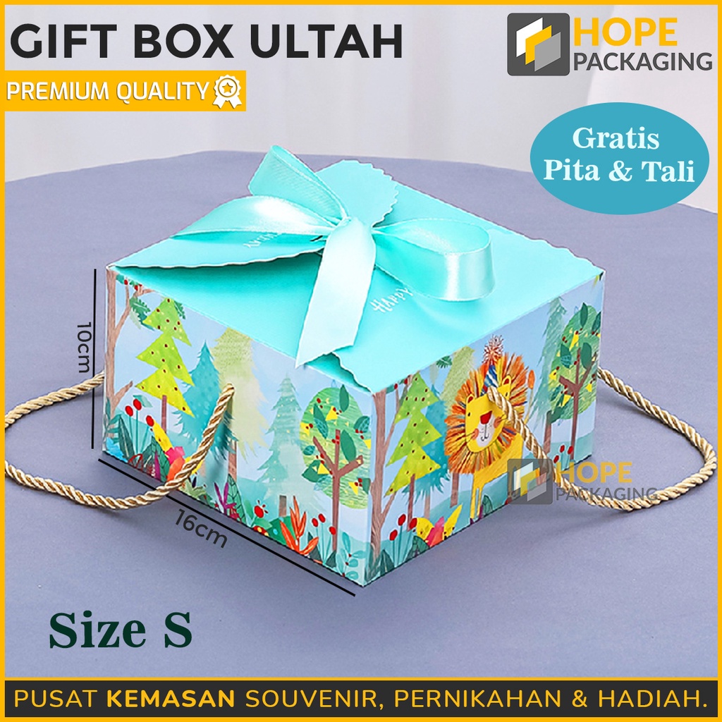 Jual Gift box Ulang Tahun Anak Motif Macan Dino Fancy bunga Navy ...
