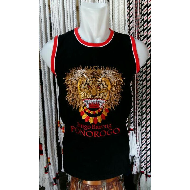 Jual KAOS REOG SINGLET BORDIR GAMBAR SINGO BARONG | Shopee Indonesia