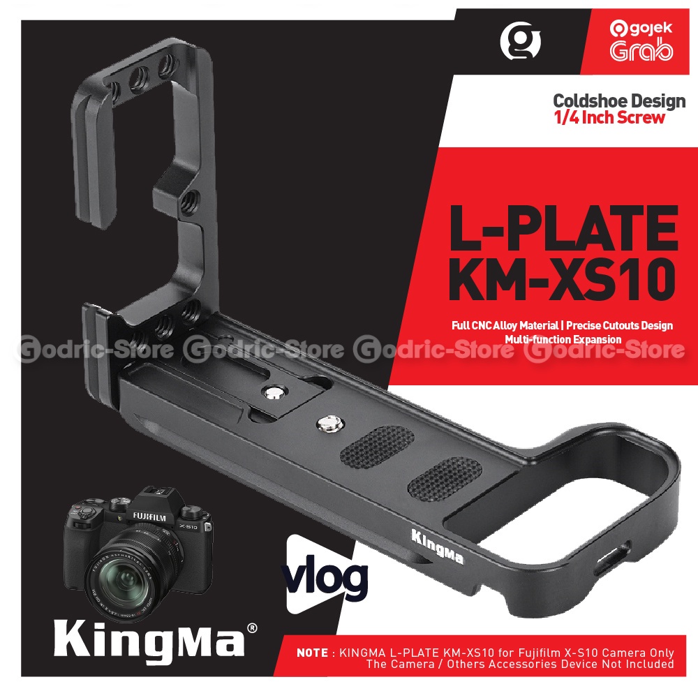 Jual KingMa KM-XS10 L Plate Bracket for Fujifilm X-S10 Fuji XS10 Holder ...
