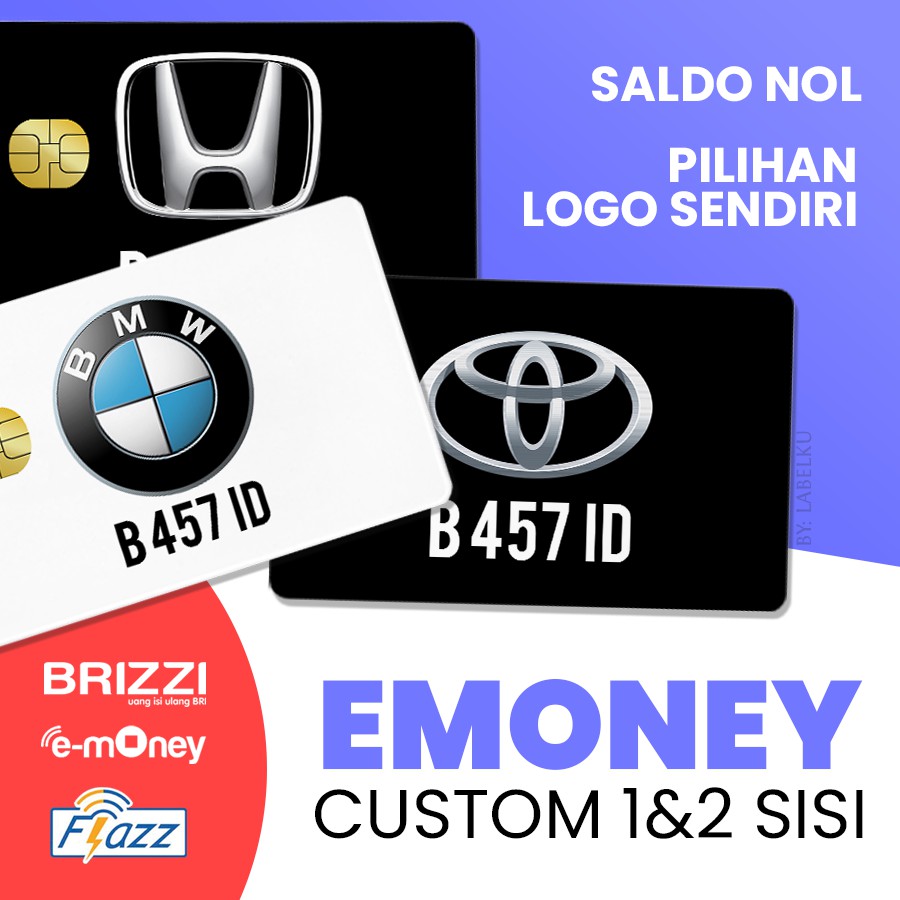 Jual Emoney Mandiri/Flazz BCA Custom Design Logo Mobil, Cetak UV ...