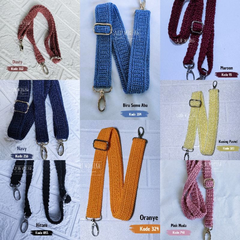 Jual TALI TAS RAJUT | TALI TAS KULSIN | TALI TAS SELEMPANG BY MOVIEKA ...