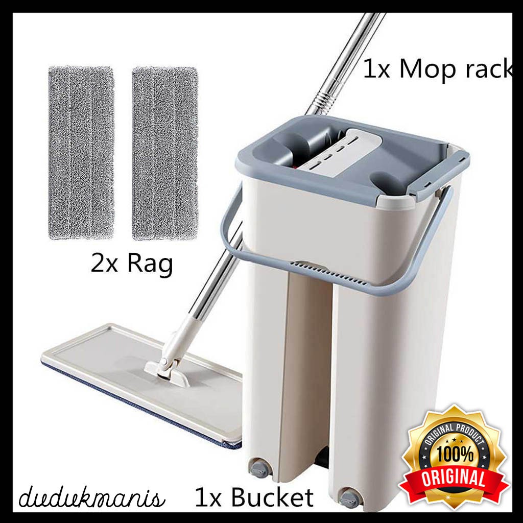 Jual Alat Pel Set Magic Mop Flat Microfiber with Bucket PER-1151 ...