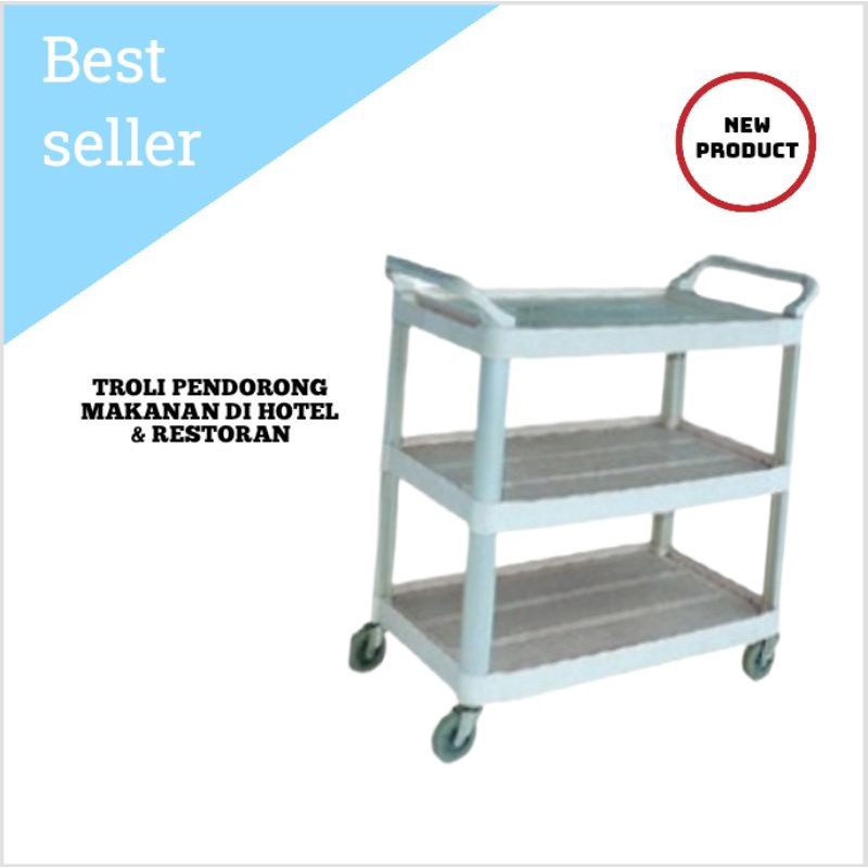 Jual Three step trolley pengantar makanan hotel dan restoran | Shopee ...