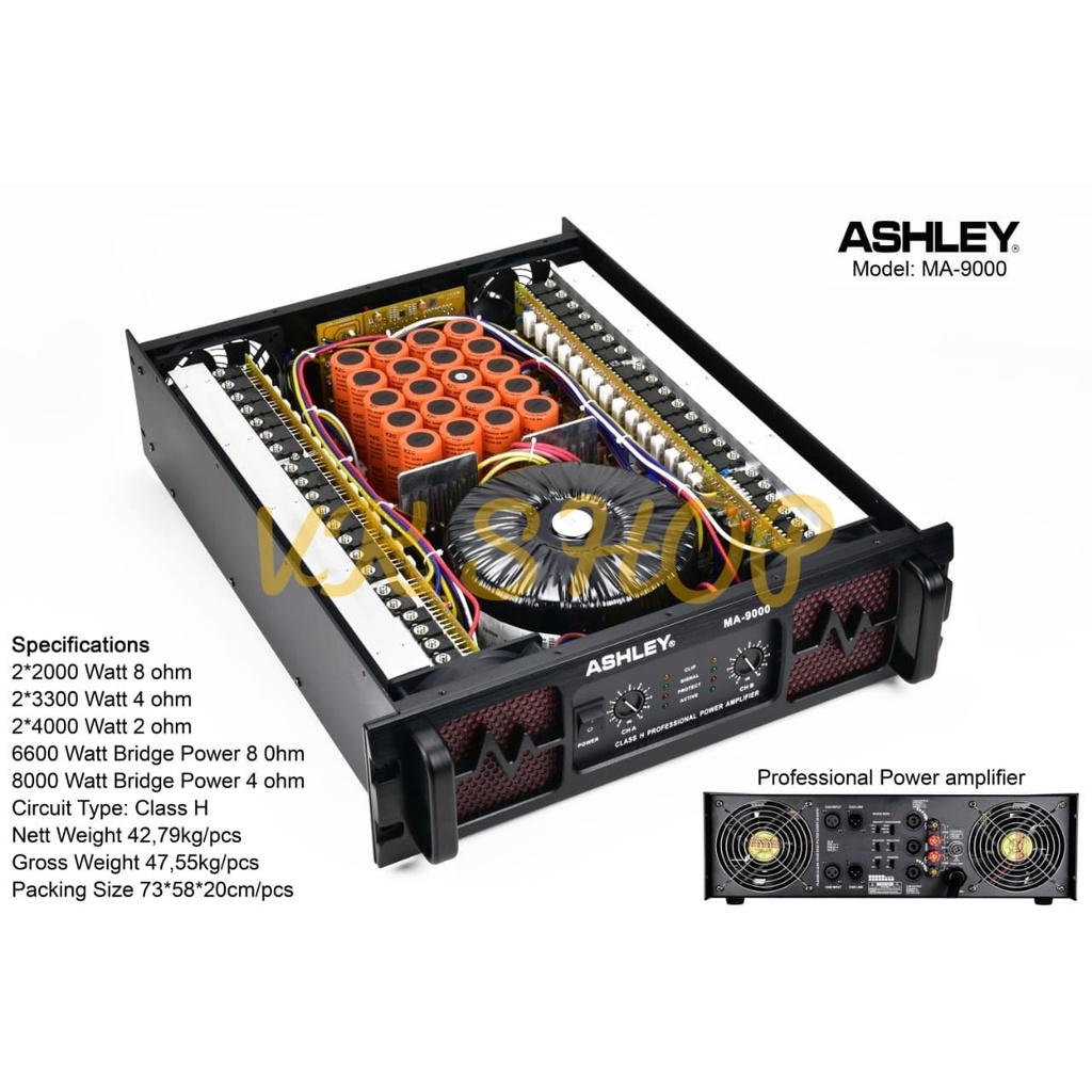 Jual Power Ashley MA 9000 Amplifier Ashley MA9000 Original | Shopee ...