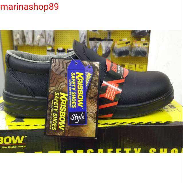 Jual Sepatu safety Krisbow Safety Shoes Trojan | Shopee Indonesia