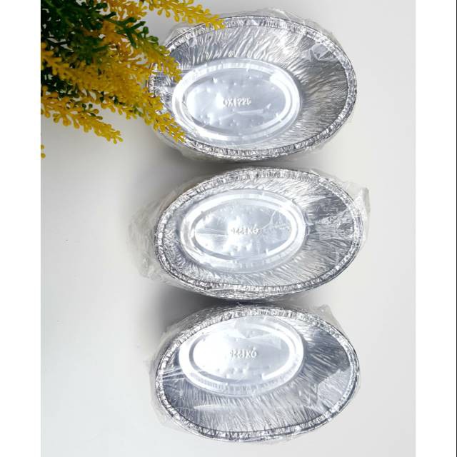 Jual ISI 100 PCS - ALUMINIUM MODEL OVAL OX-1225 - WADAH ALUMINIUM FOIL OVAL OX 1225 | Shopee ...