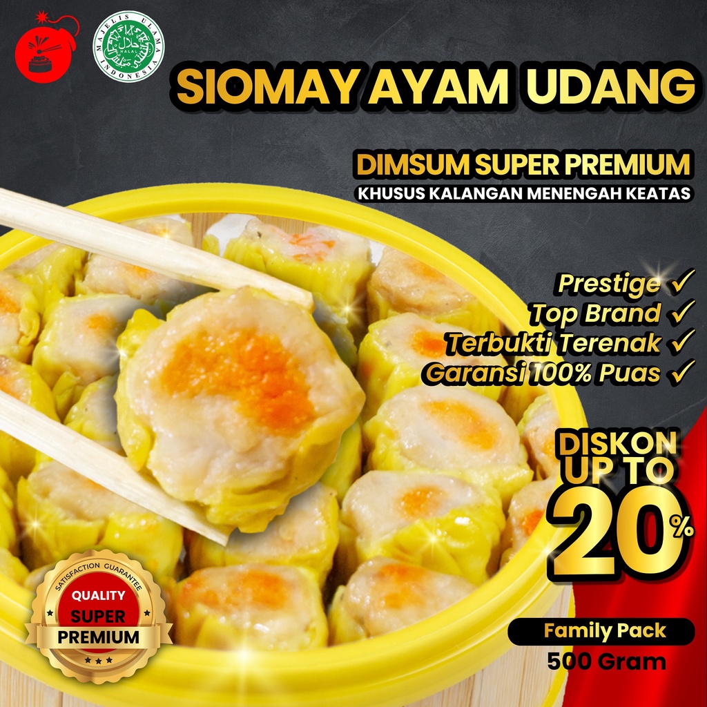 Jual Dimsum Siomay / Somay Ayam Udang - Frozen Food Halal Mbledos Super ...