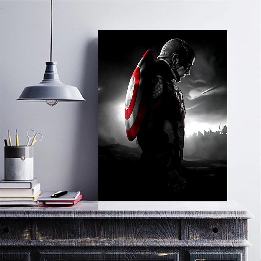 Jual Poster Captain America Marvel Hiasan Dekorasi Wall Decor Pajangan ...