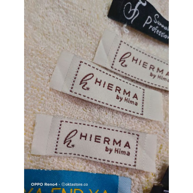 Jual Labe Baju / Label Hijab / Label Woven Damask / Label Bordir ...