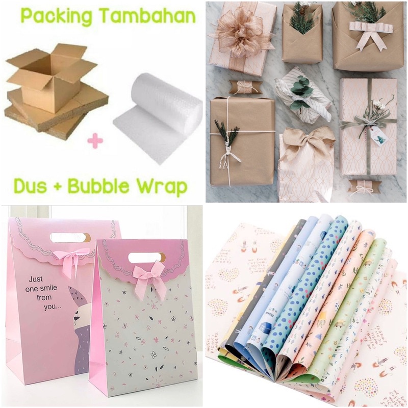 Jual EKSTRA PACKING KERTAS KADO / BUBBLE WRAP / BOX DUS / PAPER BAG ...