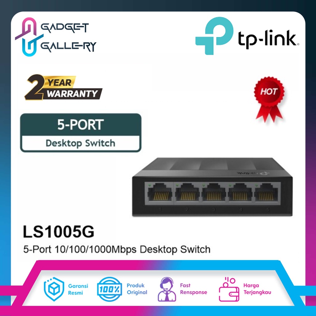 Jual TP-LINK LS1005G 5-Port 10/100/1000Mbps Desktop Switch | Shopee Indonesia