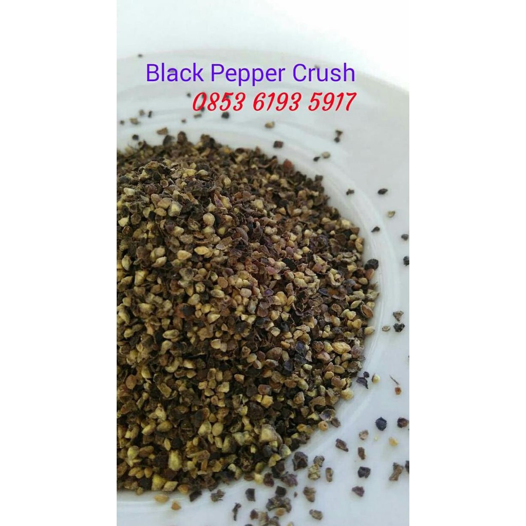 Jual Black pepper crush 35gram / lada hitam pecah / merica cacah ...