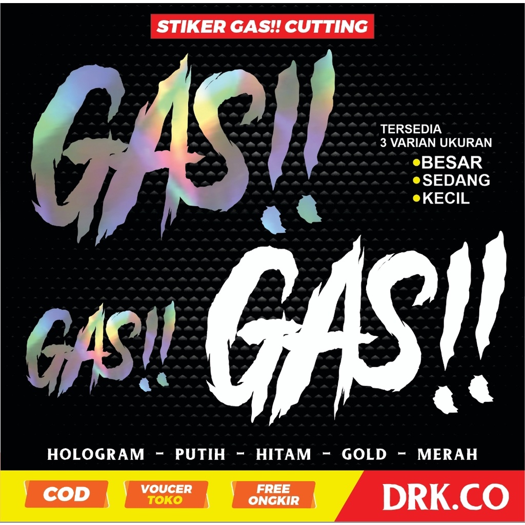 Jual stiker cutting GAS!! | Shopee Indonesia