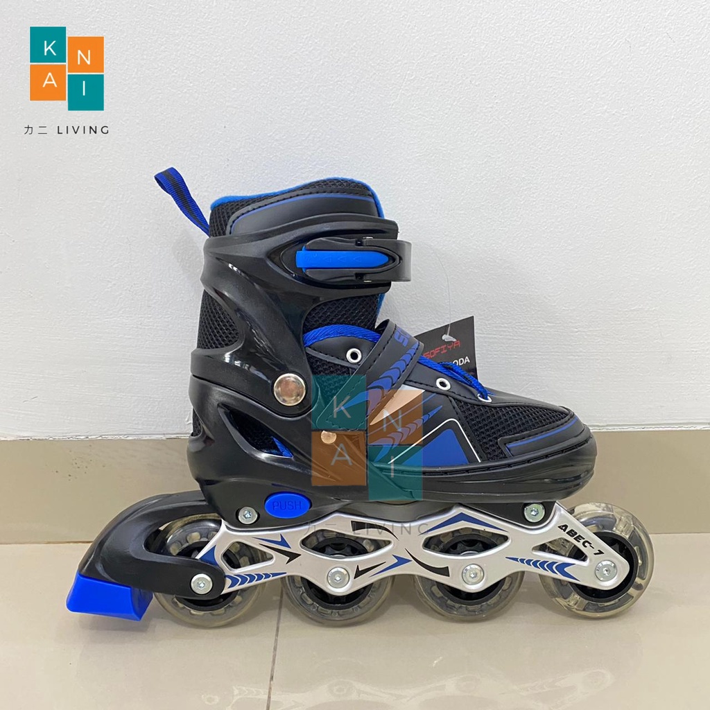 Jual Sepatu roda lampu Inline Skate Bajaj Sofiya power Ban Karet Sepatu ...
