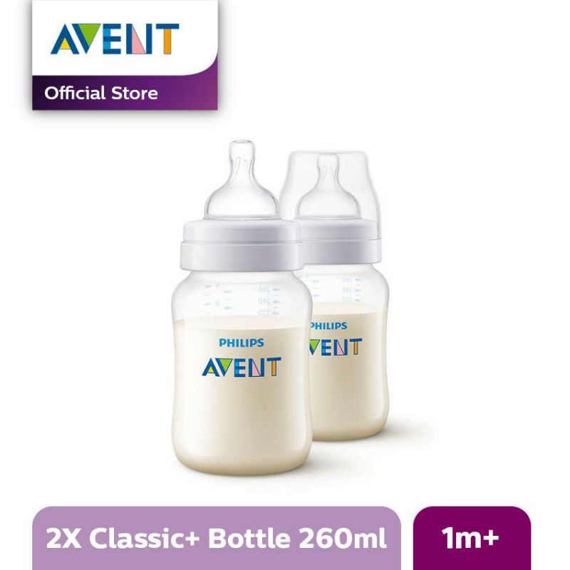 Jual Botol Philips Avent Classic 260ml Twin isi 2 botol susu bayi ...