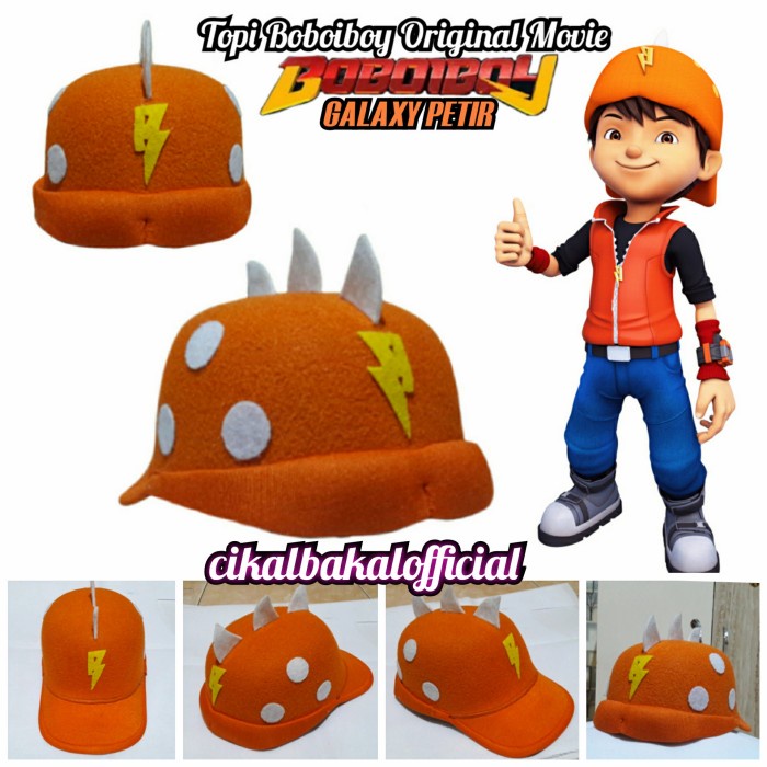Jual f01rwf TOPI BOBOIBOY PETIR SPESIAL ORIGINAL BONUS GELANG 99% MIRIP ...