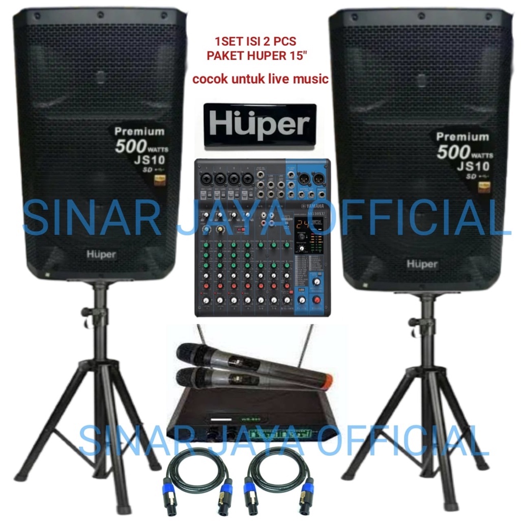 Jual Paket sound sistem Huper js10 15inch js 10 Huper original cocok ...