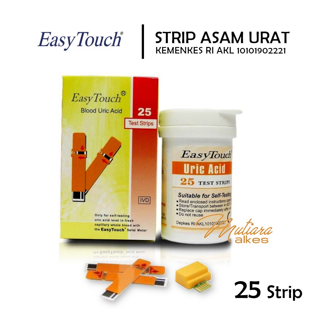 Jual (MUTIARA ALKES) Strip Easy Touch Asam Urat - Uric Acid | Shopee ...