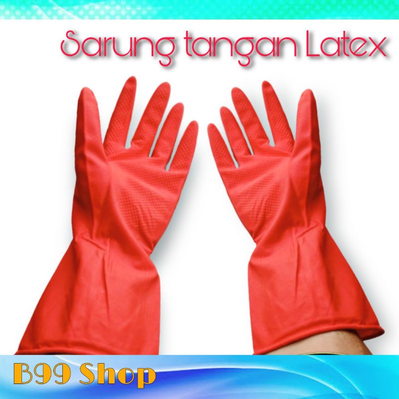 Jual Sarung Tangan Karet / Latex Warna Merah | Shopee Indonesia