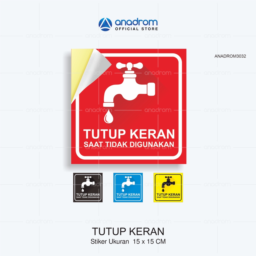 Jual Stiker Hemat Air | Stiker Matikan Keran saat tidak digunakan ...