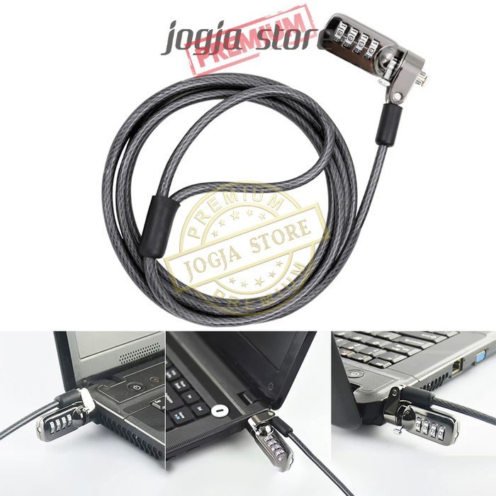 Jual Kunci Pengaman Laptop Display Kode 4 Angka Gembok Laptop with Code ...