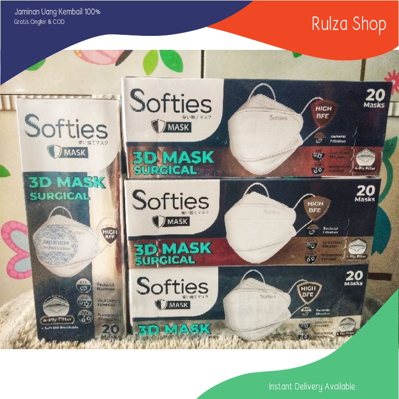 Jual Softies 3D Mask Surgical 4 ply Model Evo KF94 KF 94 Putih Isi 20 ...