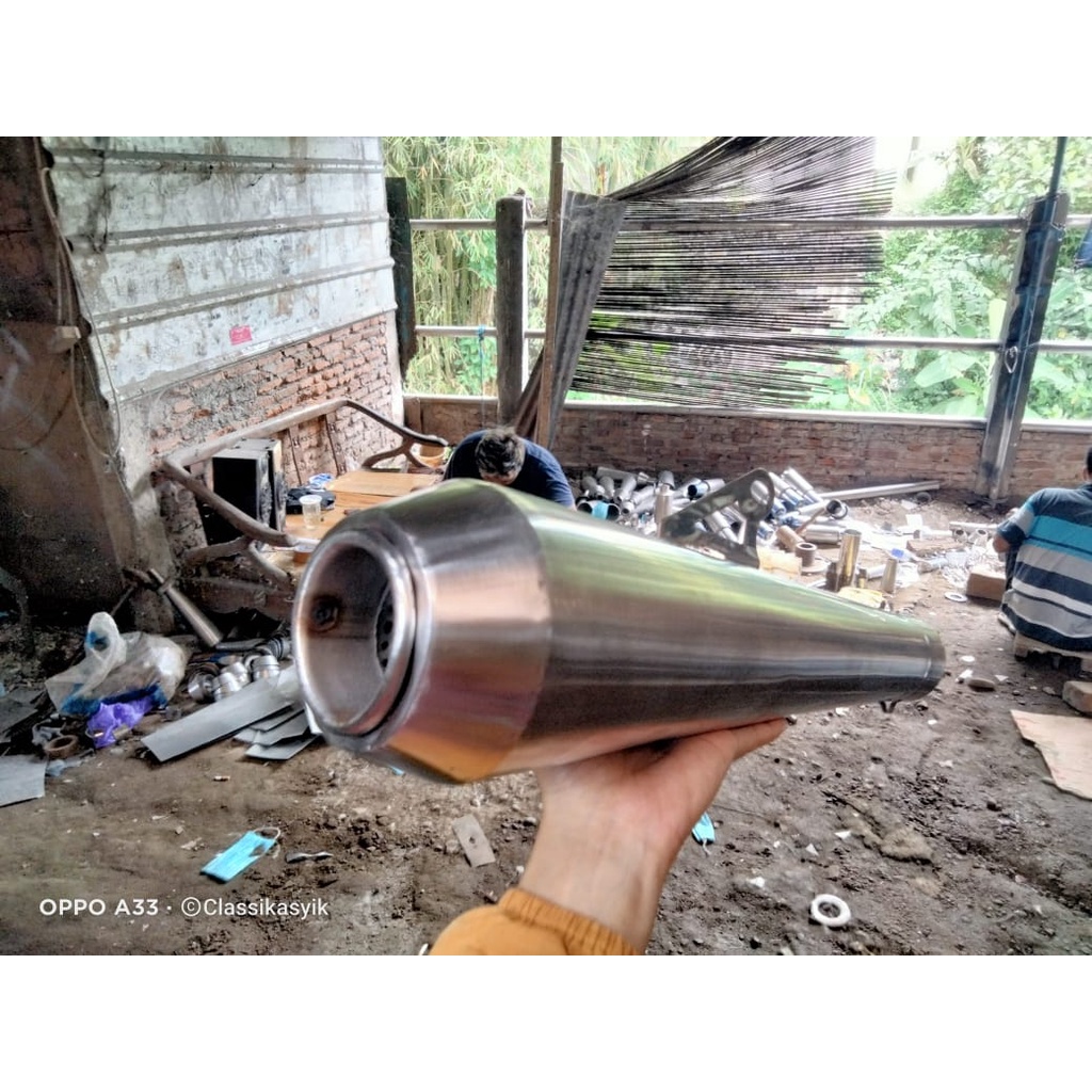 Jual Knalpot custom Stainles w175 japstyle bobber caferacer bratstyle ...