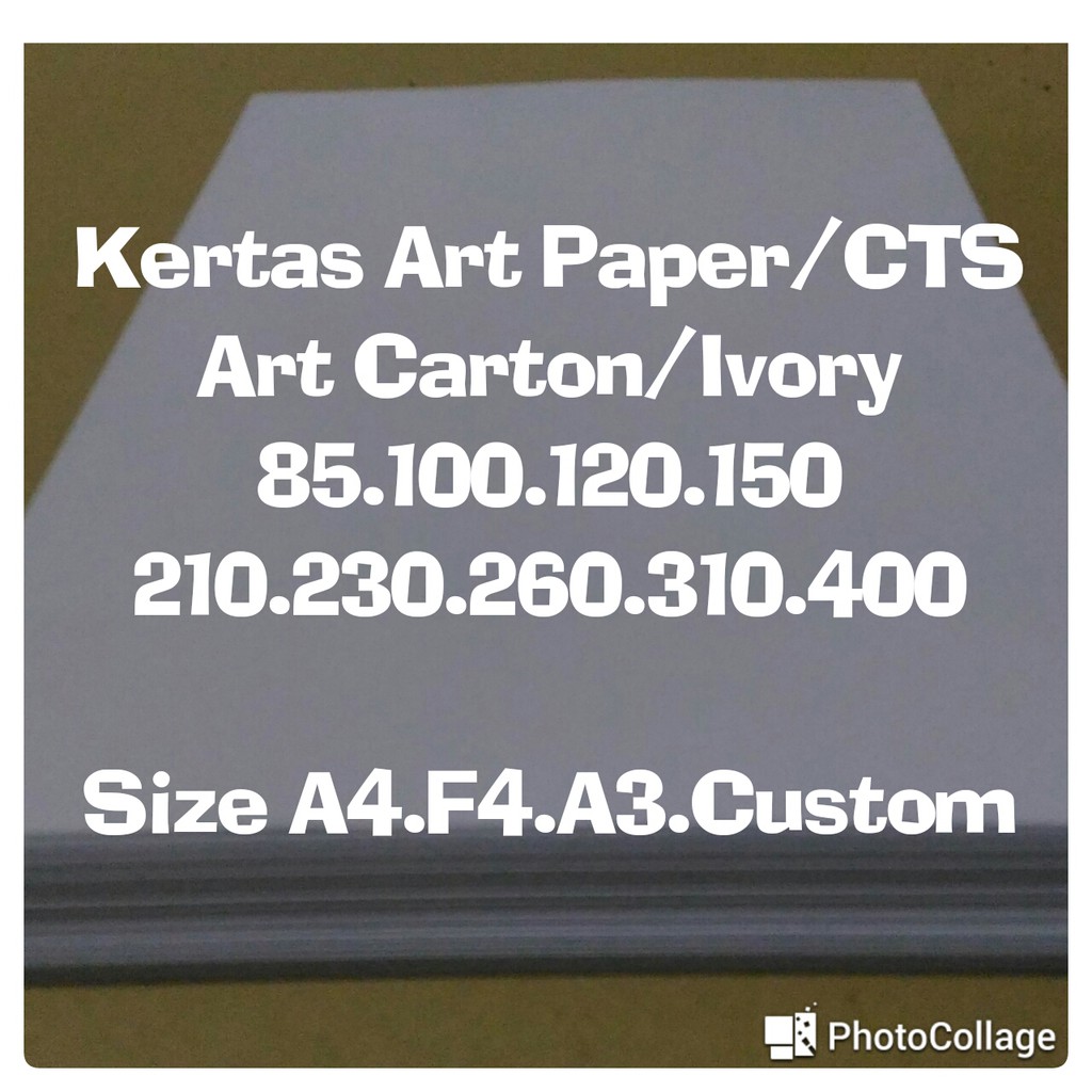Jual Sarana Kertas Art Paper CTS 120 Gsm A3 (Double Quarto) | Shopee ...
