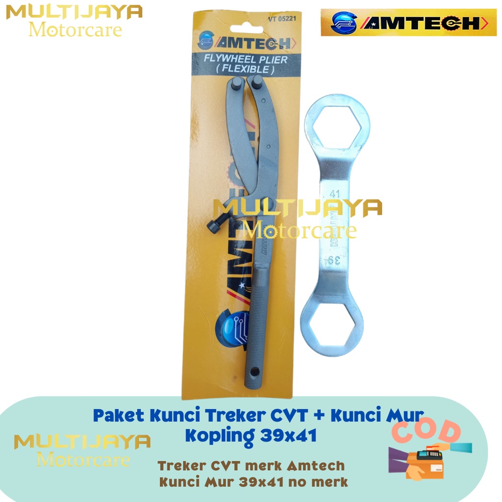 Jual Paket Treker CVT AMTECH Tahanan Motor Matic Universal & Kunci Mur Kopling Ring 39 X 41 ...