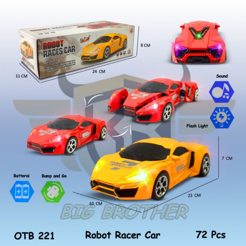 Jual MAINAN MOBIL TRANSFORMERS - OTB221A Bumblebee MERAH& KUNING - Anak ...