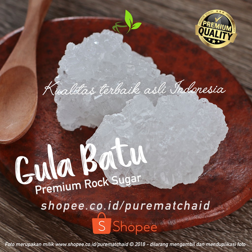 Jual Gula Batu Alami Warna PUTIH 1kg Premium Rock Sugar Gula Kristal ...