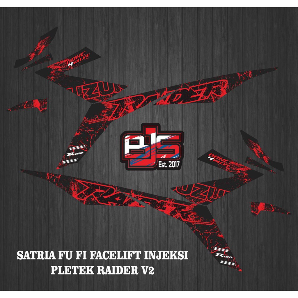 Jual [COD] stiker sticker striping satria fu injeksi pletek raider v2 ...