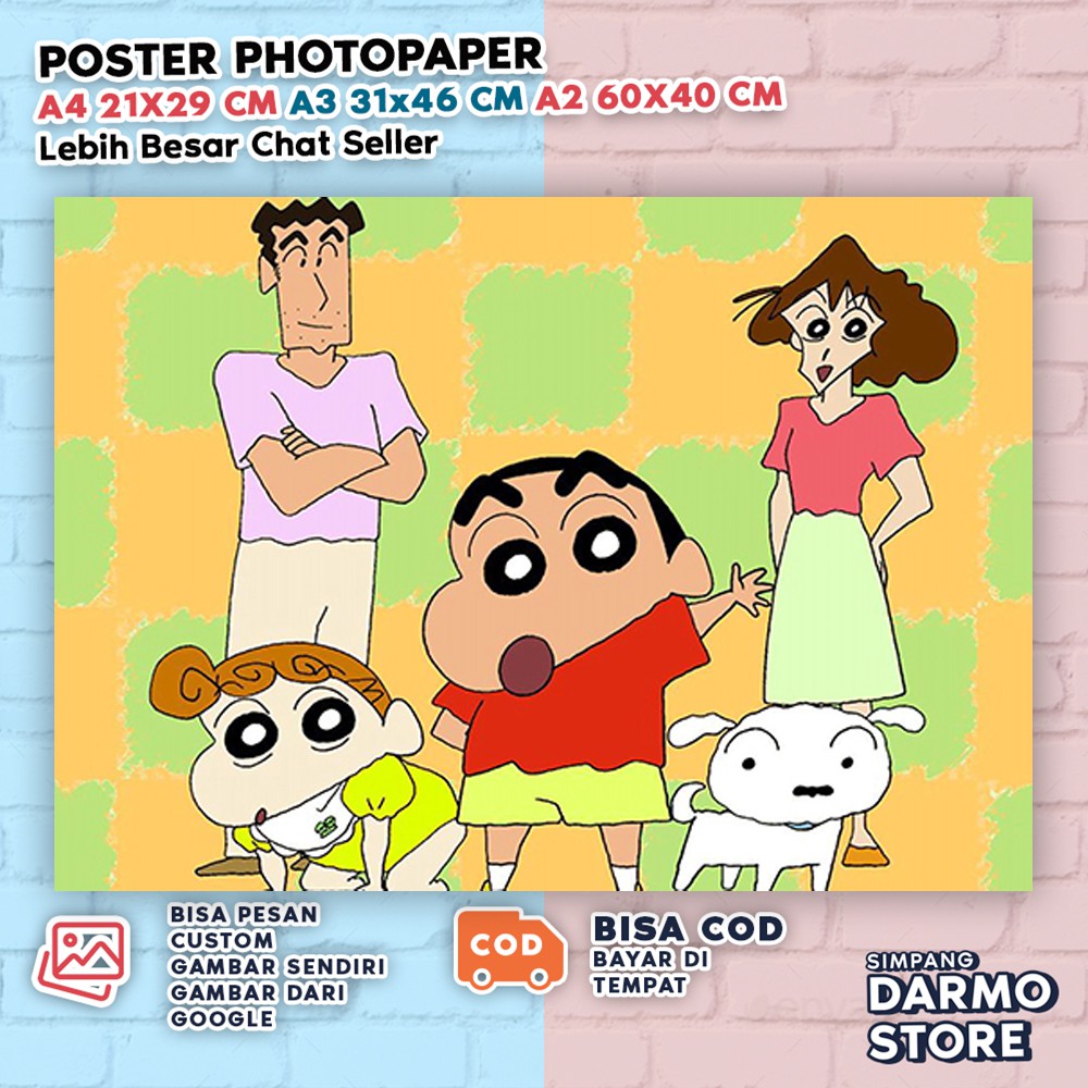 Jual Poster Shinchan Anime Kartun Anak Anak Lucu Jail Wibu Shinnosuke ...