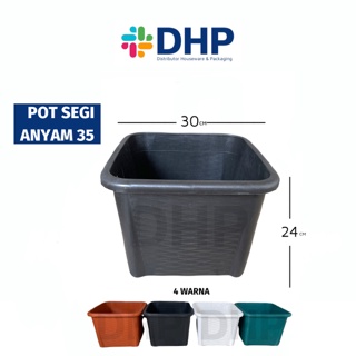 Jual Pot SEGI Anyam (30cm) Kotak Tanaman Bunga Hias Besar Kembang ...