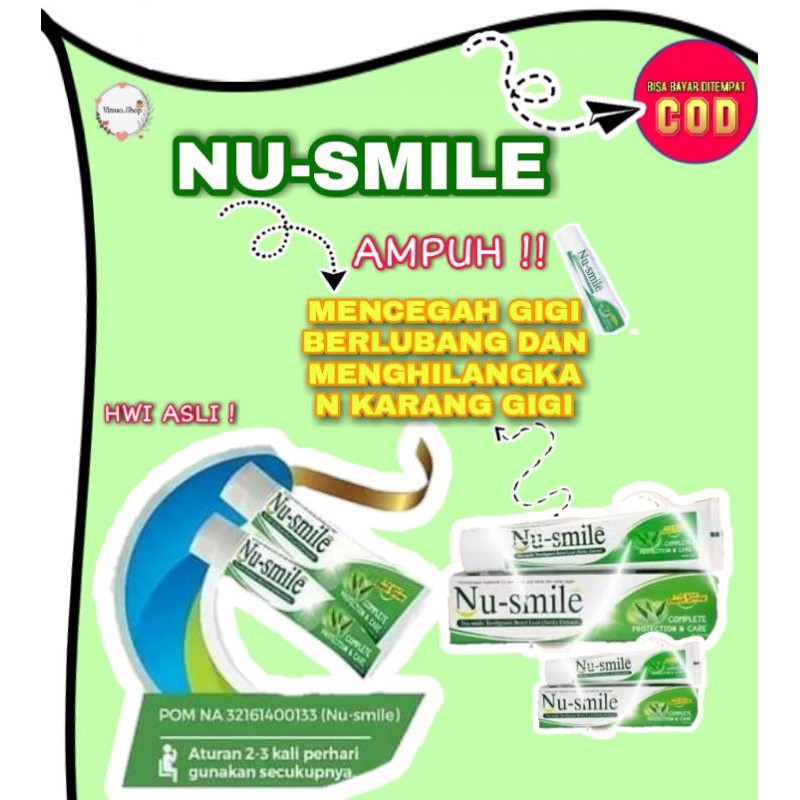 Jual NU-SMILE PASTA GIGI HERBAL ASLI HWI Mencegah Gigi Berlubang dan Menghilangkan Karang Gigi ...