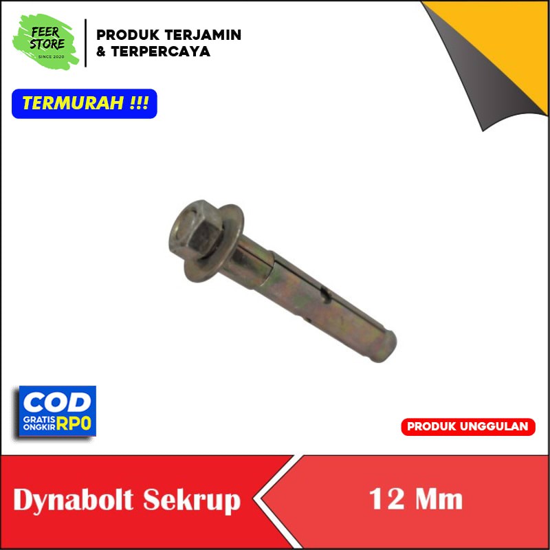Jual Dynabolt Sekrup Skrup Baut Beton Dinabolt 12mm 160mm 16cm | Shopee ...