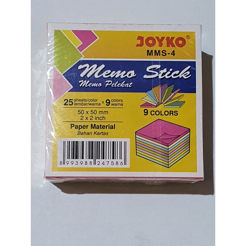 Jual Memo stick joyko 9 warna MMS-4 | Shopee Indonesia