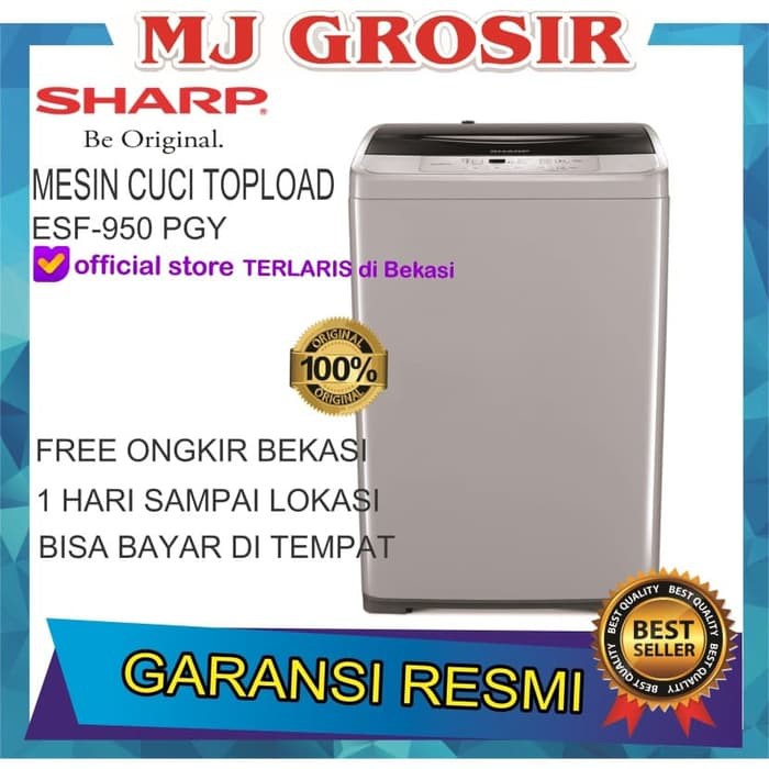 Jual MESIN CUCI 1 TABUNG SHARP ESF 950 PGY 950PGY TOP LOADING 7.5 KG | Shopee Indonesia