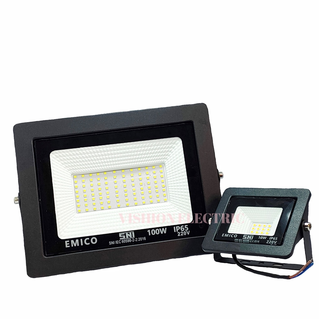 Jual EMICO Lampu sorot led 100w lampu led flood light 100 watt led tembak outdoor SNI | Shopee ...