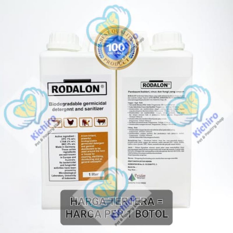 Jual Rodalon 1 Liter Pyridam Desinfektan / Pembersih Bakteri Untuk ...