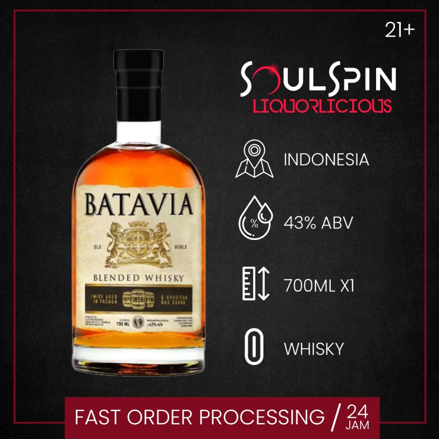 Jual Batavia Blended Whisky Original 700ml | Shopee Indonesia