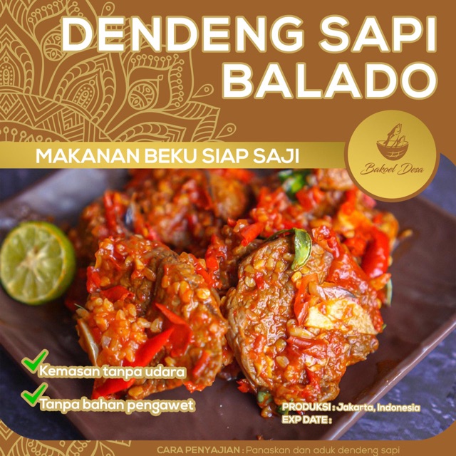 Jual FROZEN FOOD “Ready to Cook” Dendeng Sapi Balado 200gr | Shopee ...