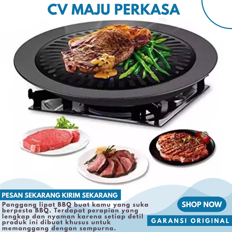 Jual Alat Panggang Bulat Barbeque Grill Pan Pemanggang BBQ Tempat Bakar ...