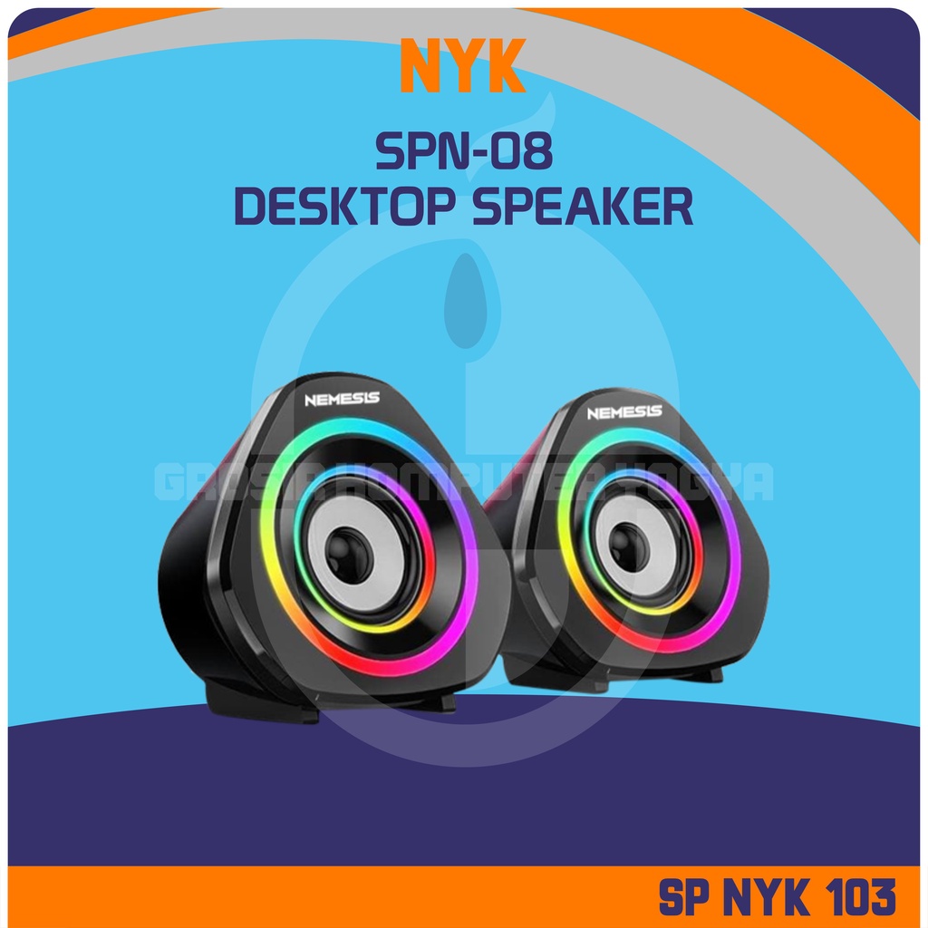 Jual NYK SPN-08 Falcon Stereoscopic 3D Games Stereo Audio Desktop Speaker | Shopee Indonesia
