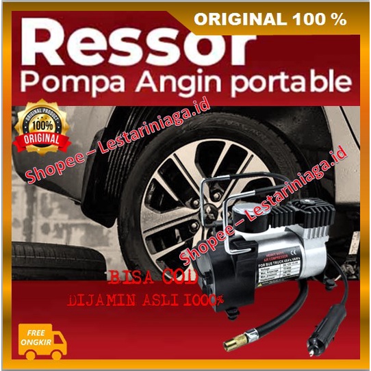 Jual Ressor Pompa Angin Portable Pompa Ban Mobil Air Compressor ORIGINAL | Shopee Indonesia