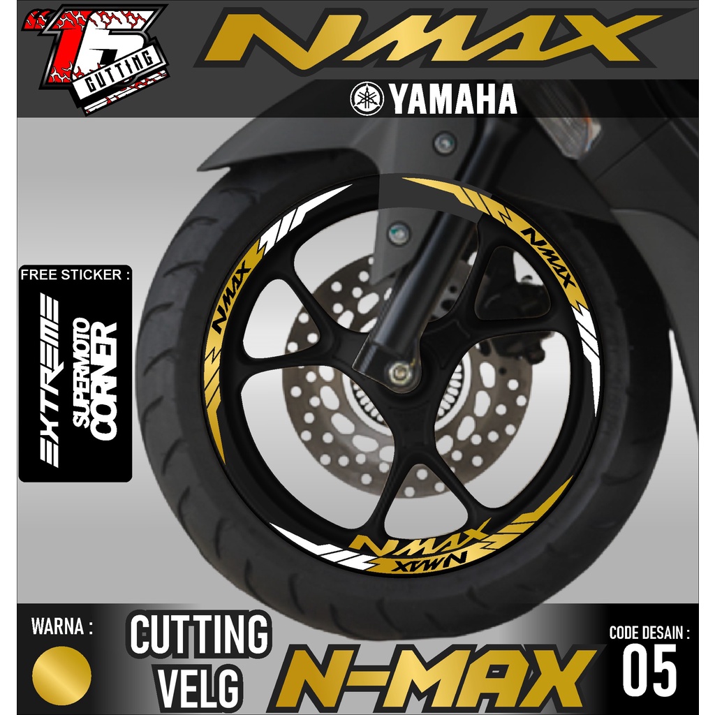 Jual Stiker Cutting Sticker List Velg Motor Yamaha Nmax New dan Old Lis ...