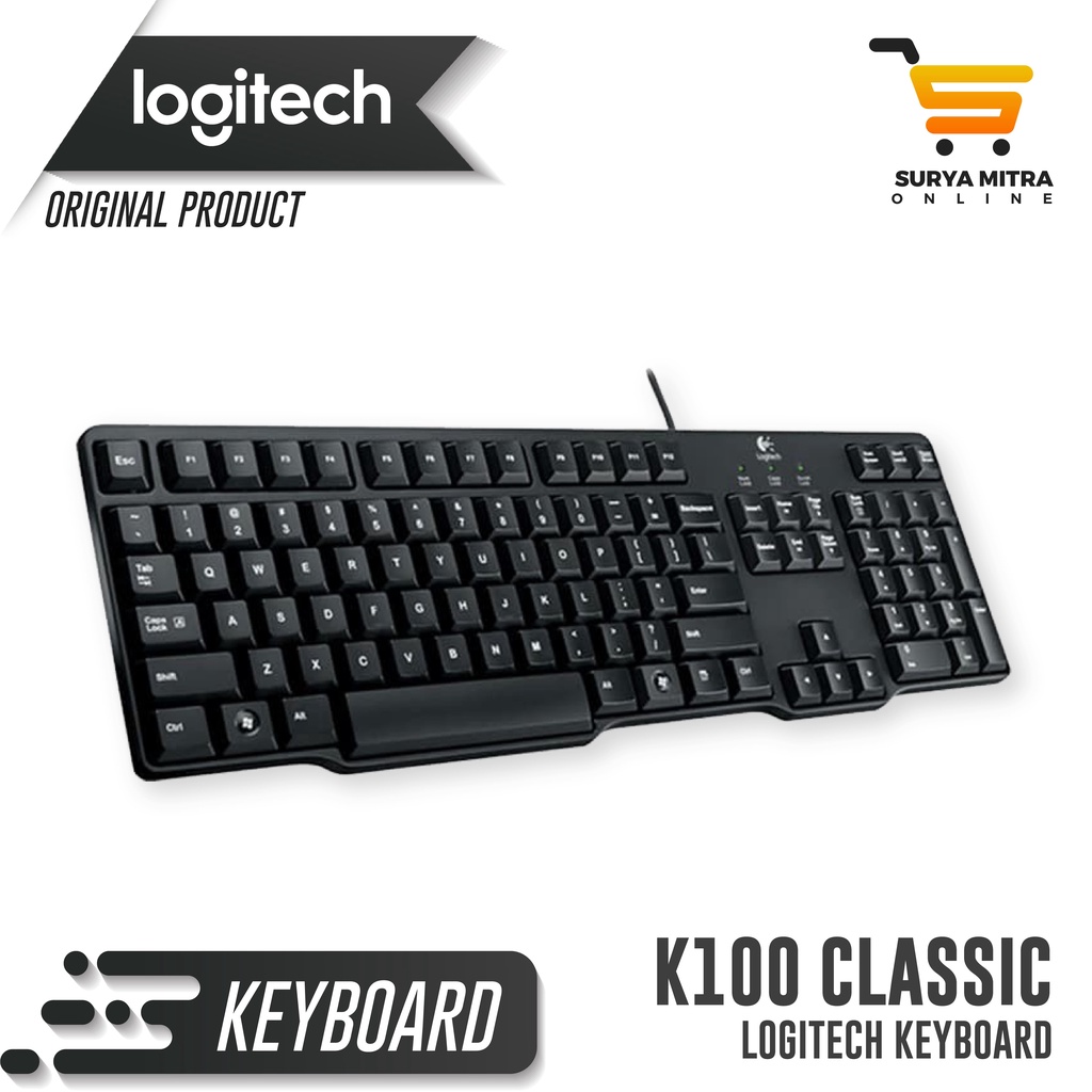 Jual Keyboard Logitech K100 / K 100 Classic PS/2 | Shopee Indonesia