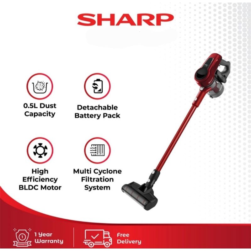 Jual SHARP ECSA95Y Cordless Stick Vacuum Cleaner with Mop Kit EC SA95Y ...