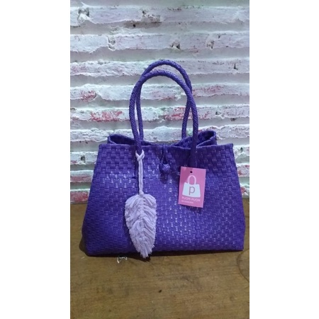 Jual Tas anyaman plastik jali premium/tas pasar/tas belanaj/jali lurik ...